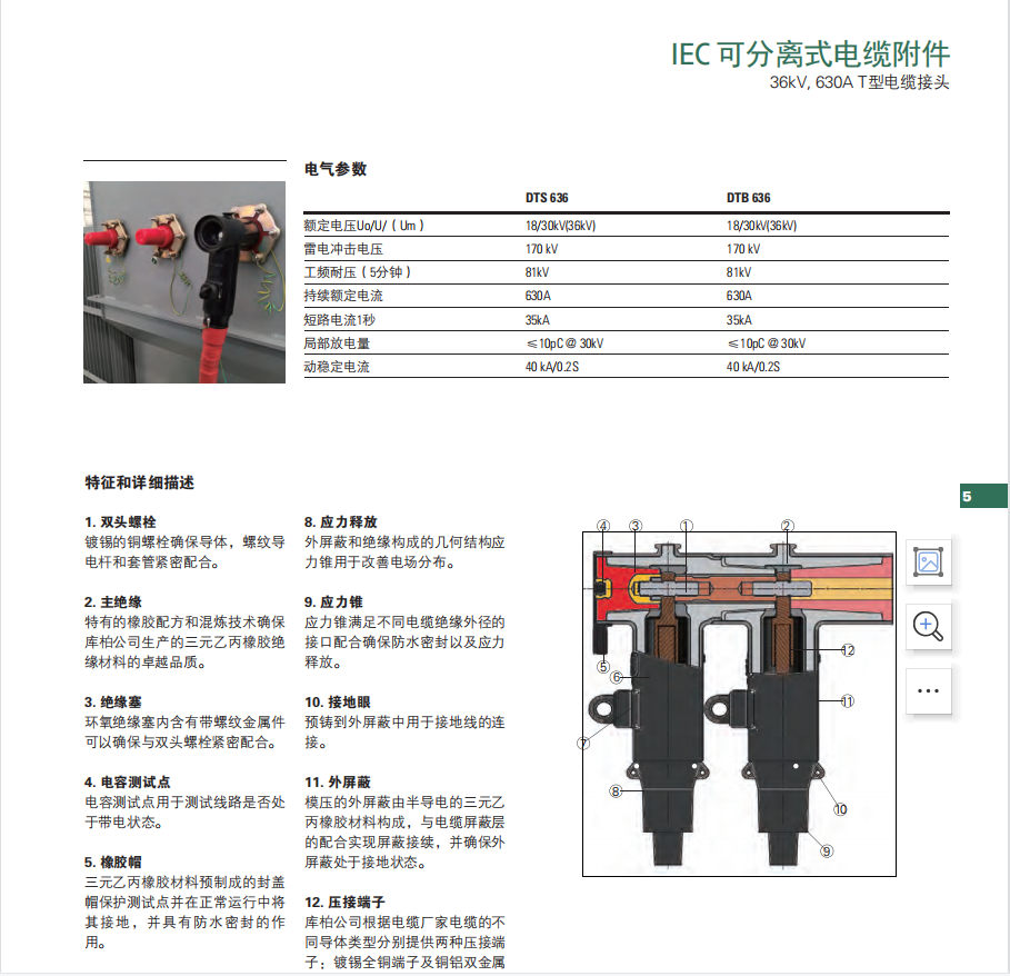 库柏36kv.630A T型电缆接头 - EATON cooper 电气授权经销